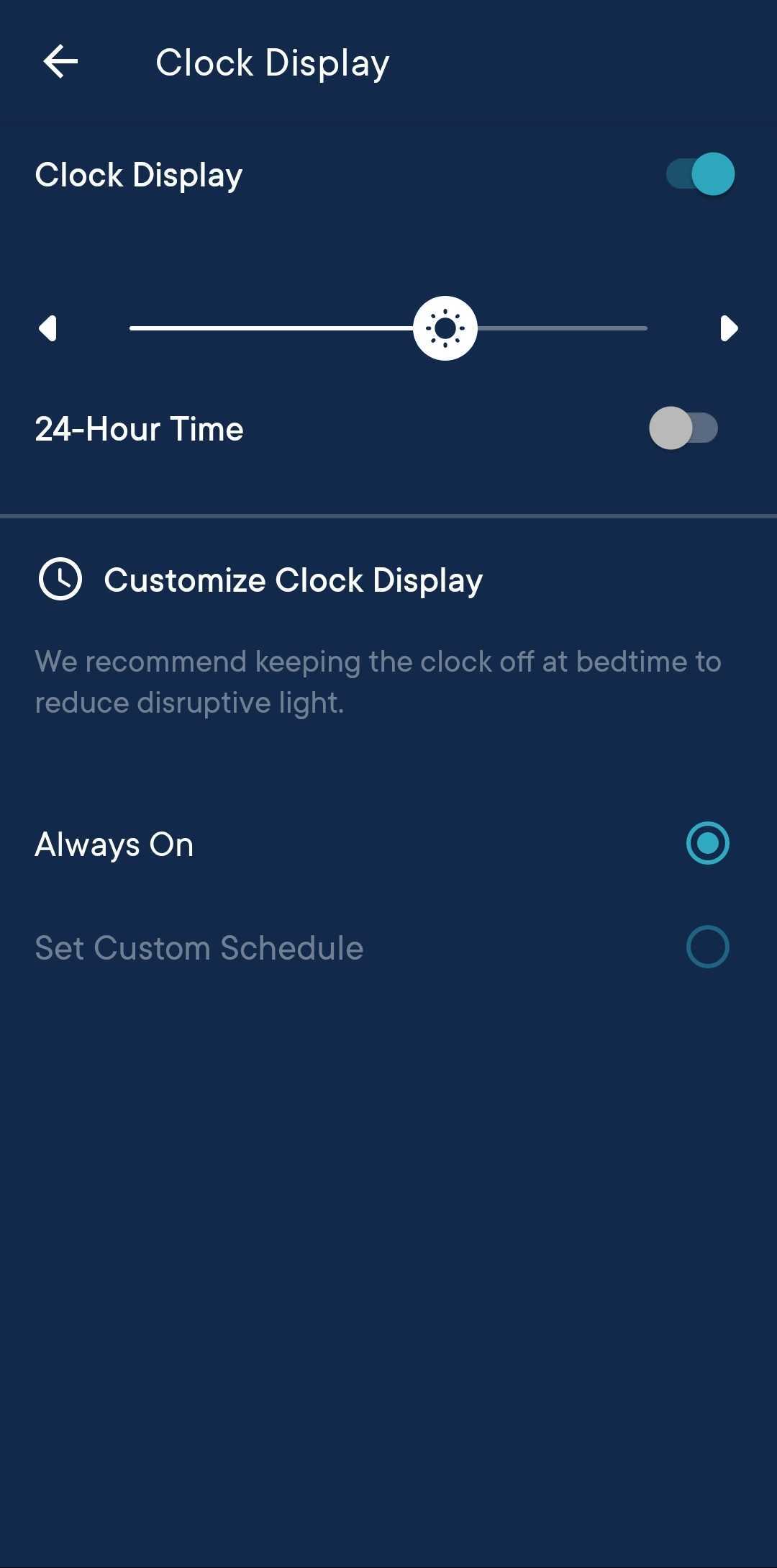 How do I adjust the clock display? – Hatch Support