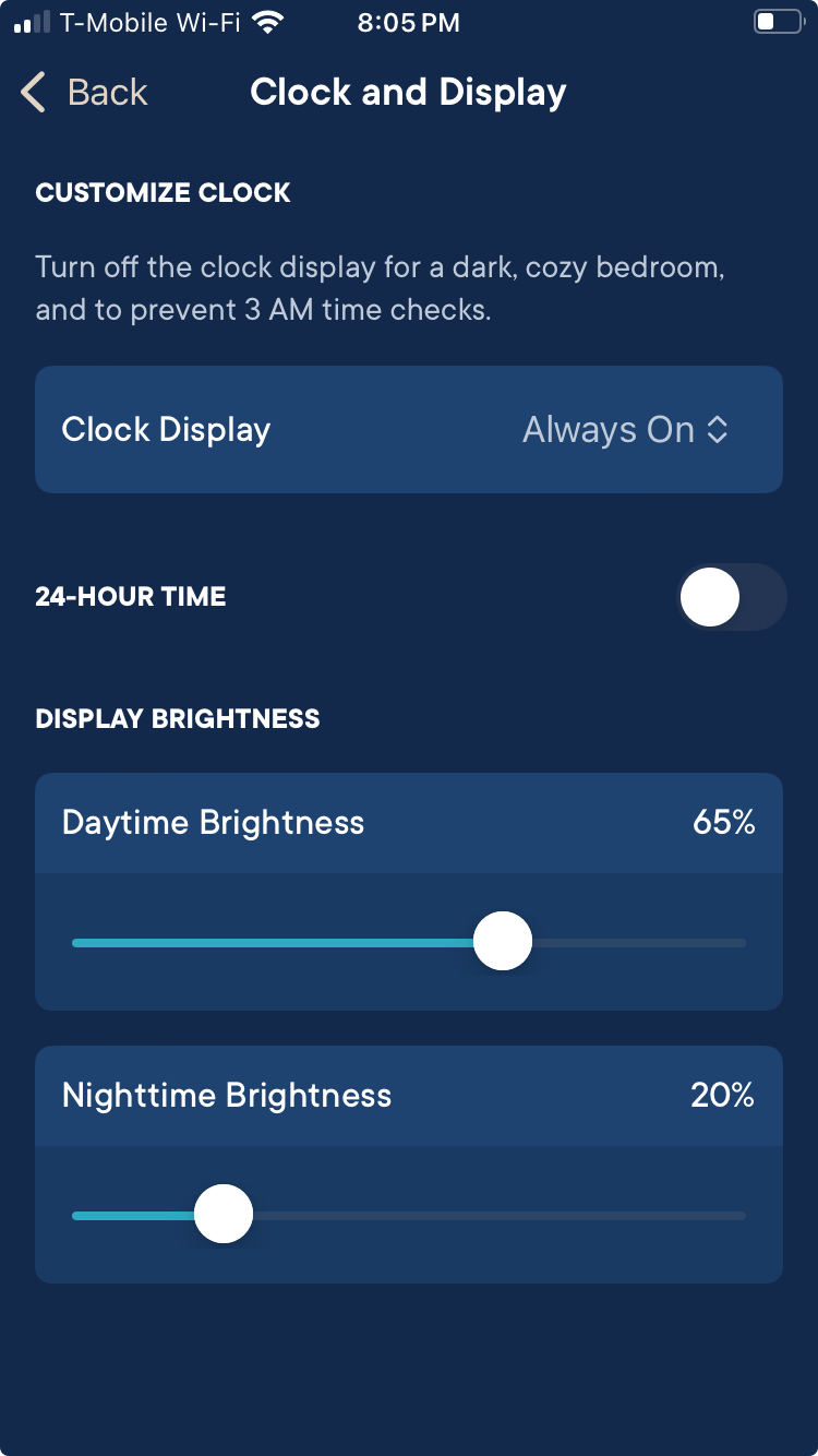 How do I adjust the clock display? – Hatch Support